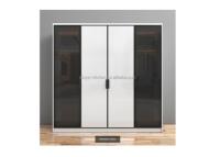 China 4M Walk In Closet Wardrobe Full Height Steel Swing Door Cabinet With Shoes Rack Function for sale