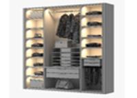 China Corner Bedroom Wardrobe Closets With Sensor Led Metal Shelves for sale