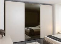 China 18MM Board Compact Bedroom Wardrobe Closets With Drawers Lacquer Finish Swing Doors for sale