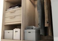 China 2500mm Master Bedroom Closet Designs High Swing Door Cabinet With Mirror And Drawers for sale
