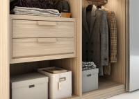 China 2500mm Master Bedroom Closet Designs High Swing Door Cabinet With Mirror And Drawers for sale