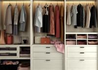 China 2500mm Master Bedroom Closet Designs High Swing Door Cabinet With Mirror And Drawers for sale