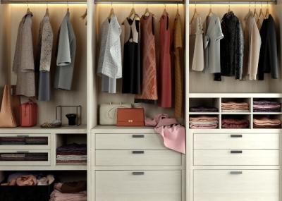 China 2500mm Master Bedroom Closet Designs High Swing Door Cabinet With Mirror And Drawers for sale