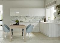 China 20mm White Pvc Contemporary Painted Kitchen Cabinets With Basin Spice Basket Drawer for sale