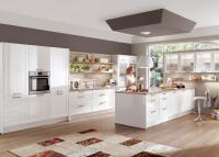 China 400mm Modern Modular Kitchen Cabinets With Seating Wide Pull Out Tall Larder for sale