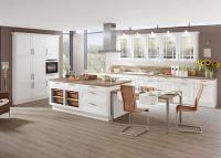 China 400mm Modern Modular Kitchen Cabinets With Seating Wide Pull Out Tall Larder for sale