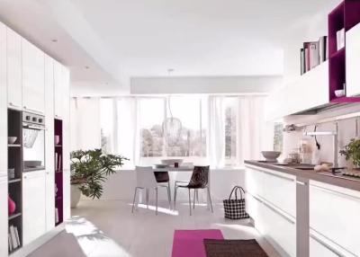 China L Shape Modern Modular Kitchen Cabinets With Corner Pantry And Island Family Use for sale