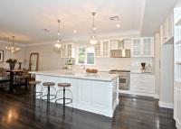 China White Lacquer 90cm Modern Modular Kitchen Cabinets With Island Bench for sale
