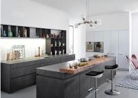 China modular kitchen cabinets gray glossy kitchen cabinet pantry basket or kitchen island for sale