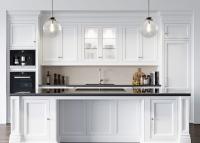 China 2.4M Real Wood Modern Gloss White Kitchen Cabinets Modular Kitchen Unit ODM for sale