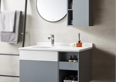 China 18mm PVC 30 Contemporary Bathroom Vanities And Sinks  Mirror Carcase for sale