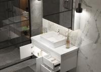 China 28in 600mm Contemporary 30 Inch Bathroom Vanities Wall Mounted Lacquer Surface for sale