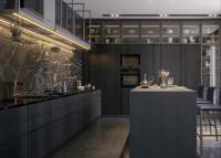 China HPL 1800MM Island Kitchen Cabinets Base Units Pantry Cabinets With Top for sale