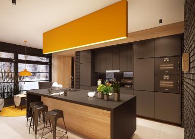 China HPL 1800MM Island Kitchen Cabinets Base Units Pantry Cabinets With Top for sale