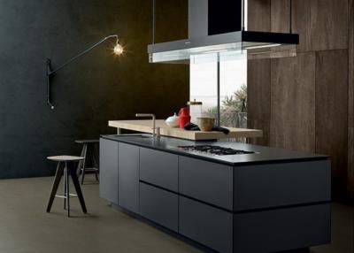 China 2.2M E1 Grade Contrasting Countertops And Kitchen Island With Drawers On Both Sides for sale