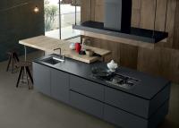 China 2.2M E1 Grade Contrasting Countertops And Kitchen Island With Drawers On Both Sides for sale