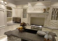 China Handmade Carved Solid Wood Kitchen Cabinets Above Breakfast Bar Decoration Line for sale