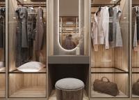 China 4M 4 Drawers Glass Door Wardrobe 100in Lacquered Glass Sliding Wardrobe for sale