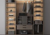 China 500mm Walnut Wood Bedroom Wardrobe Closets for sale