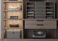 China 500mm Walnut Wood Bedroom Wardrobe Closets for sale