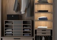 China 500mm Walnut Wood Bedroom Wardrobe Closets for sale