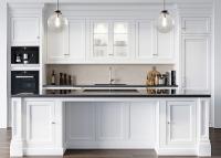 China 18mm Island Kitchen Cabinets Dark Countertops for sale