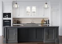 China 18mm Island Kitchen Cabinets Dark Countertops for sale