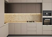 China 2022 New Modern Modular Kitchen cabinet design with quartz stone top for sale
