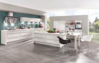China Blum HPDL Solid Wood Kitchen Cabinets Contemporary European Style For Farmhouse for sale