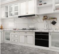 China White 1.8cm Panel Solid Wood Kitchen Cabinets High Gloss Contemporary With Metal Handle for sale