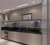 China Customize Modern Modular Kitchen cabinets with Sink tap and Upper cabinets for sale