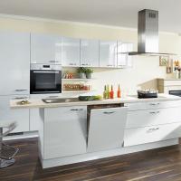 China 75in Family Stained Plywood Modern Beadboard Kitchen Cabinets U Shape Particle Board for sale