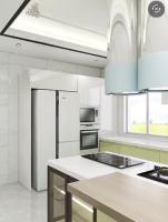 China 800MM Brown Modern Antique White Kitchen Cabinets PVC Modular Home Furniture for sale