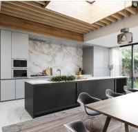 China 800MM Brown Modern Antique White Kitchen Cabinets PVC Modular Home Furniture for sale