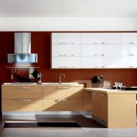 China 1.6m 304SS Sink Tap Brown Island Kitchen Cabinets Marble Countertops for sale