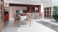 China 2022 New Trend Straight Island Kitchen Cabinets With Quartz Work Top And Hood for sale