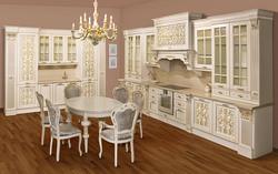 China 2022 New Trend Straight Island Kitchen Cabinets With Quartz Work Top And Hood for sale