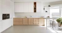 China Oak Wood Color Kitchen Cabinet With DTC Drawer And Hinges with switch led for sale