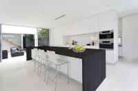 China 20mm High Gloss Island Kitchen Cabinets Units With Island Grey Carcase for sale