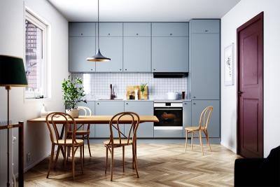 China Laminate Kitchen Furniture Modern Modular Kitchen Cabinets With Wall Cabinet And Upper Cabinet for sale