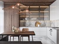 China Hot selling luxury Modern Modular kitchen cabinets with Oven Cabinet and Microwave cabinet for sale
