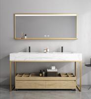 China Wall Monted 800MM Contemporary Bathroom Cabinets Single Sink Bathroom Vanity for sale