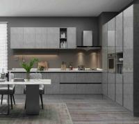 China Modern Modular Kitchen cabinet in plywood with melamine finish with nuomi basket for sale