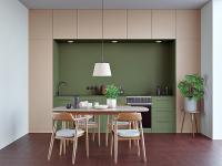 China Modern Modular Kitchen Cabinets With Island PVC Finished And Quartz Stone Top for sale