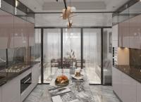 China foshan factory modern complete kitchen cabinet  with waste bin and led light for kitchen cabinet for sale