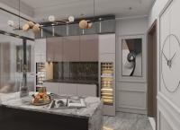 China foshan factory modern complete kitchen cabinet  with waste bin and led light for kitchen cabinet for sale