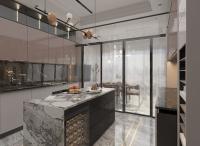 China foshan factory modern complete kitchen cabinet  with waste bin and led light for kitchen cabinet for sale