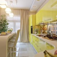China Laminate Modern Modular Kitchen Cabinets High Gloss Finish And Quartz Top for sale