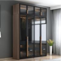 China 22mm Bedroom Glass Door Wardrobe Sliding Doors Closet For Bedroom Furniture for sale