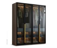 China 3 Doors Bedroom Wardrobe Closets Metal Frame Sliding Door Wardrobe With Drawers for sale